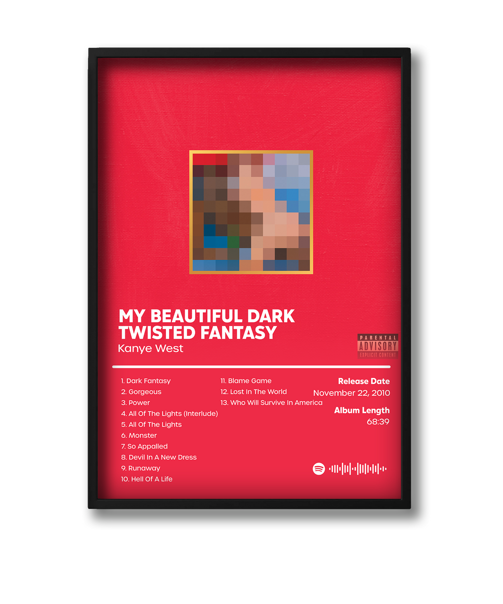 Kanye West My Beautiful Dark Twisted Fantasy Poster Posterworld